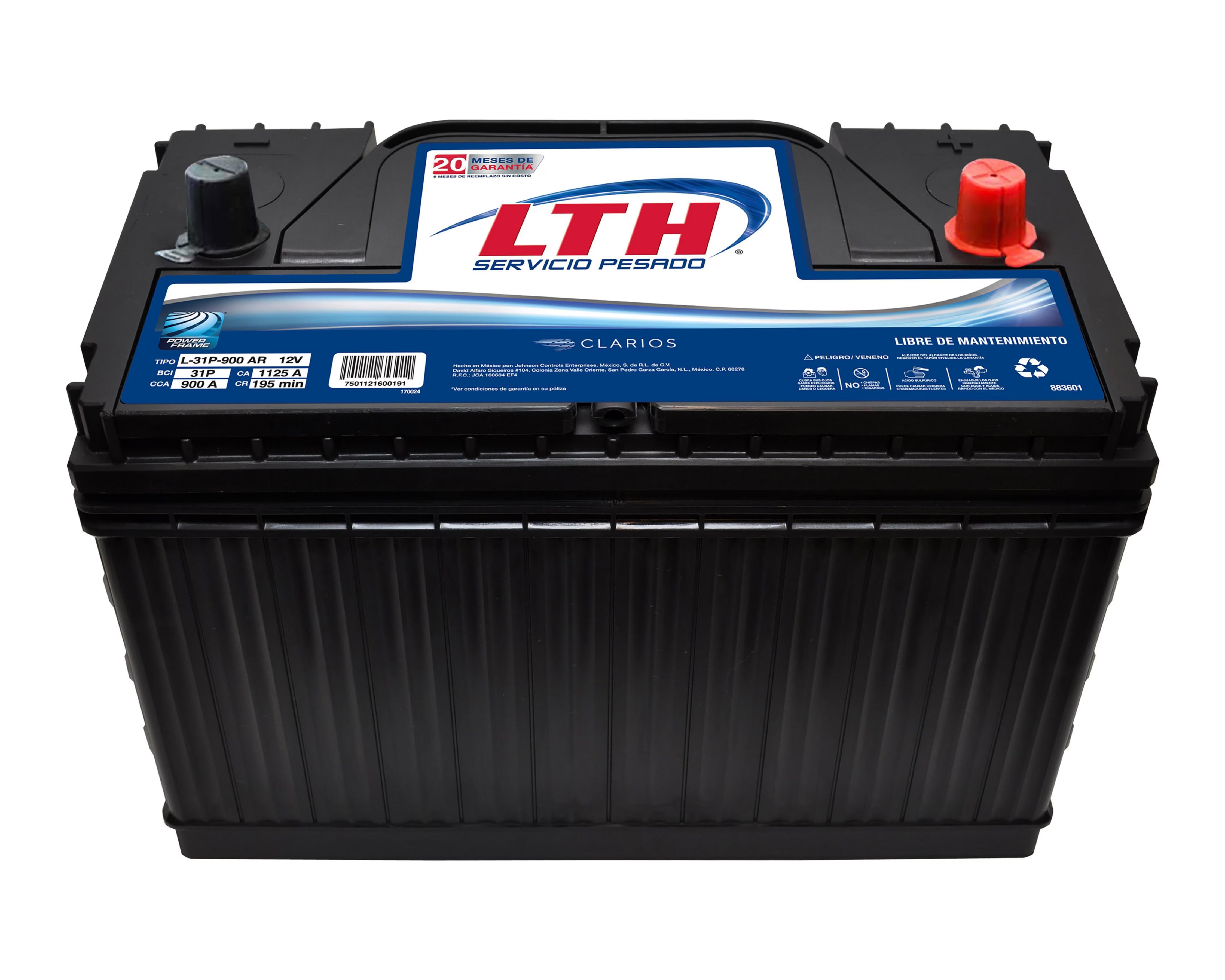 Batería Servicio Pesado LTH 12v Amp L-31P-900AR – Torke