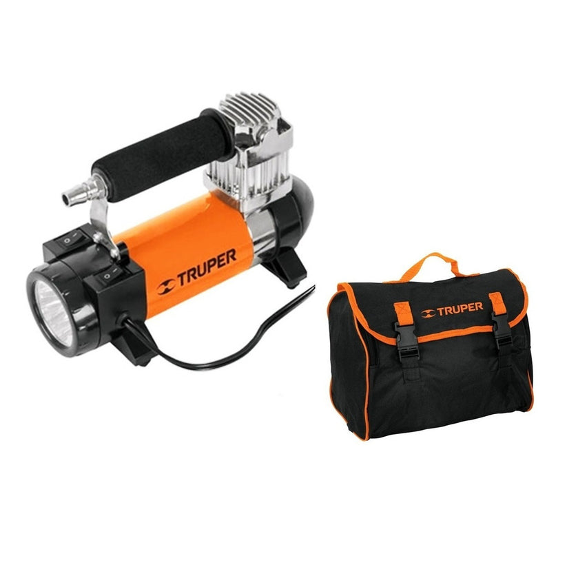 Compresor Aire 12v Eléctrico Portátil Truper 19999 Con Maletín – Torke