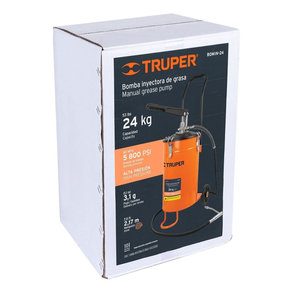 Bomba Inyectora De Grasa 24 Kg Truper Bomin-24 16850 – Torke
