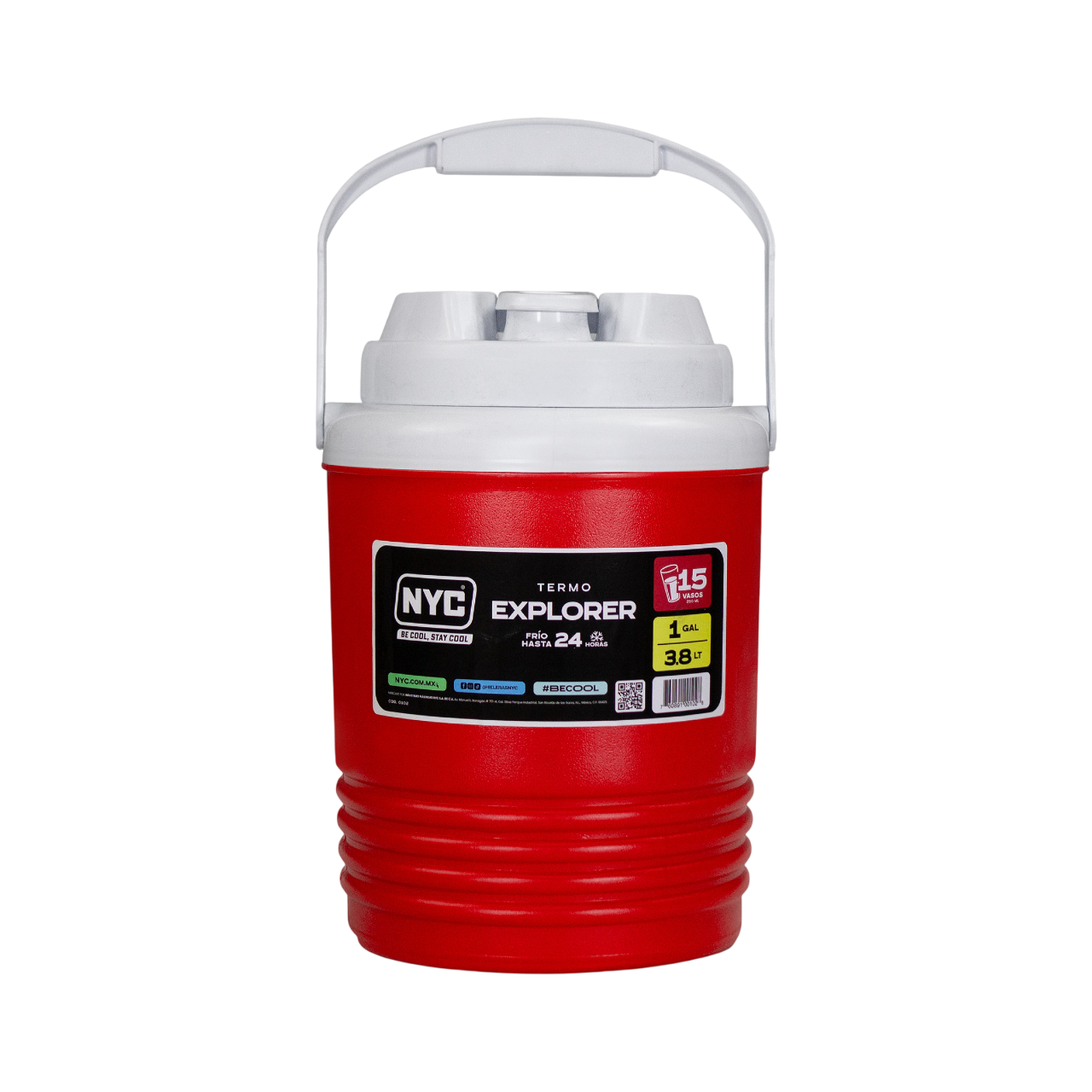 Termo 1 Galón Marca Nyc Explorer rojo – Torke