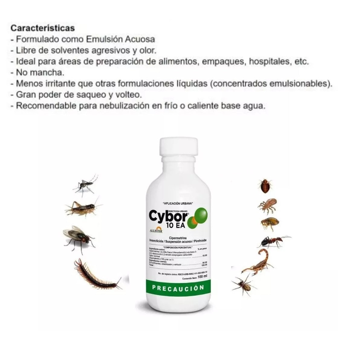 Insecticida Cybor Elimina Plagas Insectos con Fumigador – Torke