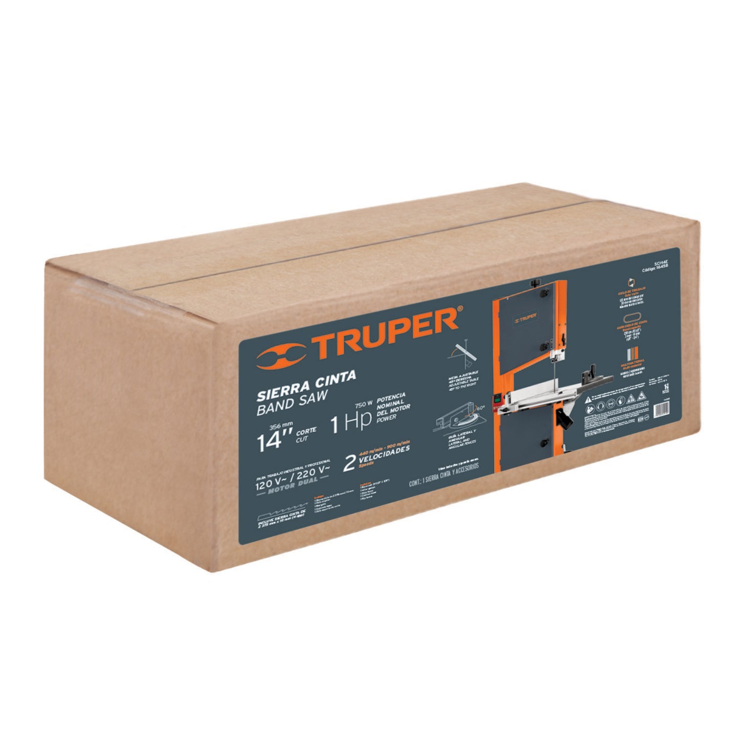 Sierra Cinta Cortadora Madera 14'' De 1 HP Truper 16458 – Torke