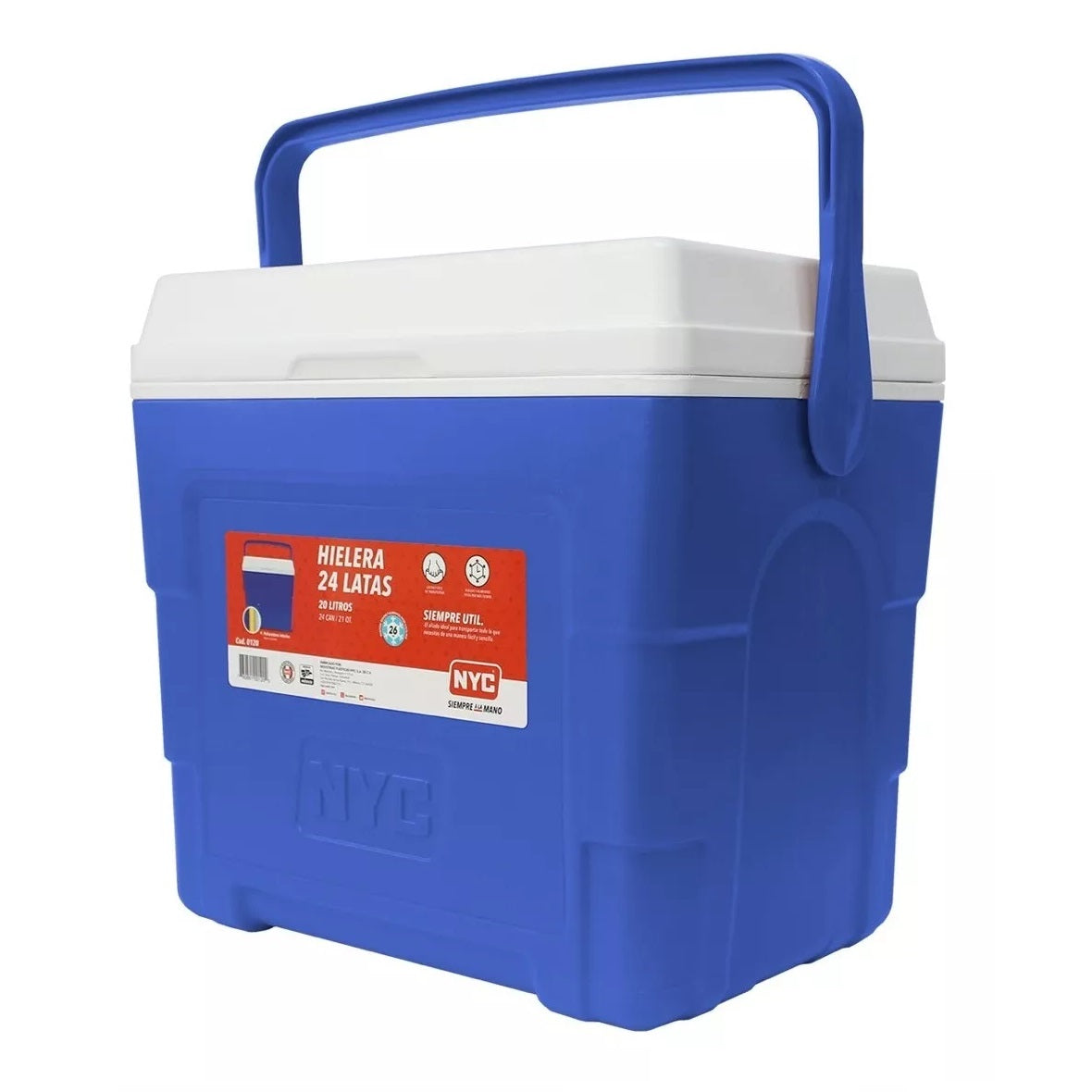Hielera 24 Latas 20l Nyc De 21 Qts Cooler Azul – Torke